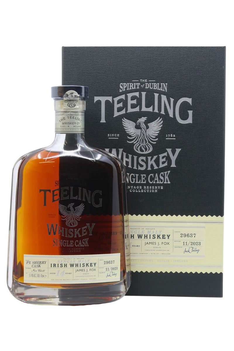 Teeling 14 Year Old Single Malt PX Sherry Finish: JJ Fox Single Cask ...