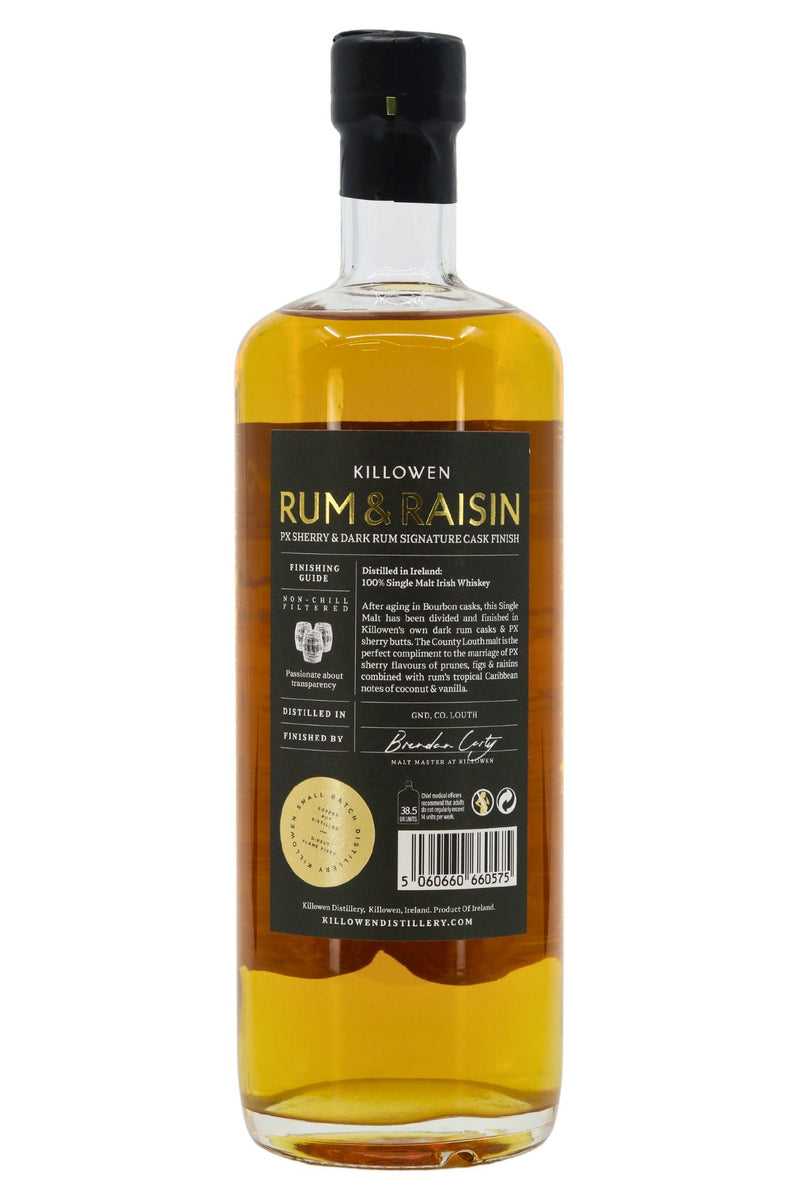 Killowen Rum & Raisin Small Batch – PX & Dark Rum Finish – James J. Fox ...
