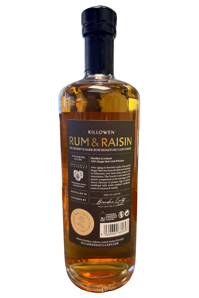 Killowen Rum & Raisin Cask Strength Peated – PX & Dark Rum Finish ...